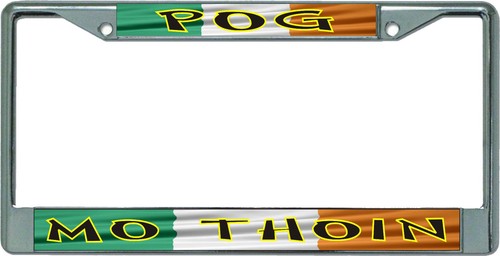 Pog Mo Thoin Chrome License Plate Frame | eBay
