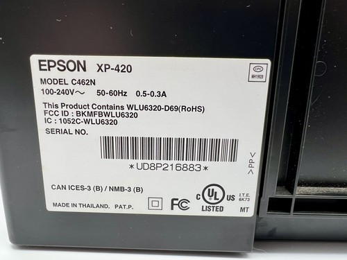 Epson XP-420 Printer Turns On Not Tested | eBay