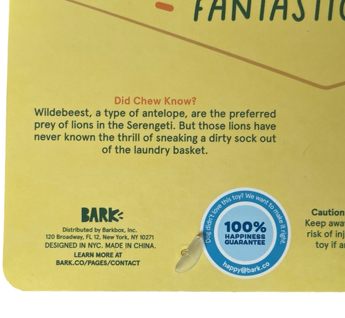 Bark Box Pride & Prey-Judice Sniffin Serengeti Safari Crinkle Squeakers Dog Sz S | eBay