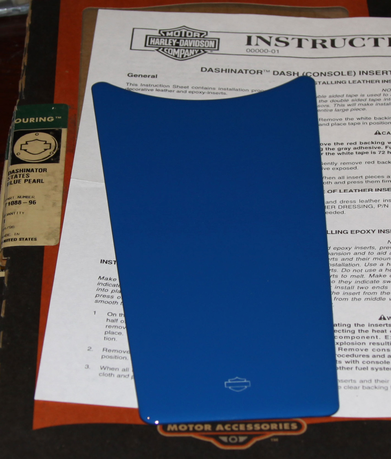 HARLEY 71088-96 BLUE PEARL DASHINATOR FLHS FLHT FLHTC FLTC 89 UP ...