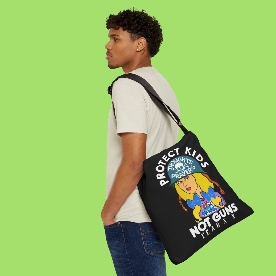 Anti Gun Tote Bag, Protect Kids Not Guns Carryall on Adjustable Tote ...