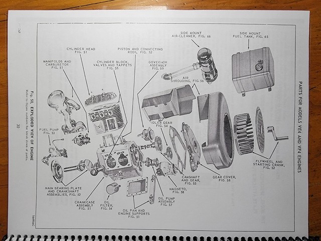 Wisconsin VE4D VF4D Engine Instruction Book & Parts List Manual MM-265 ...
