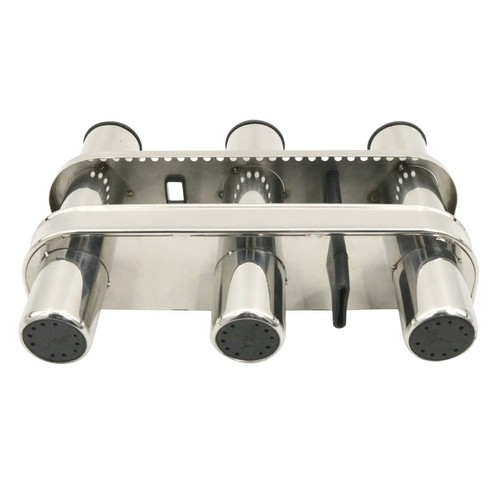 3 Tube Outrigger Rod Holder Tackle Rack Stainless Steel Holder Solid ...
