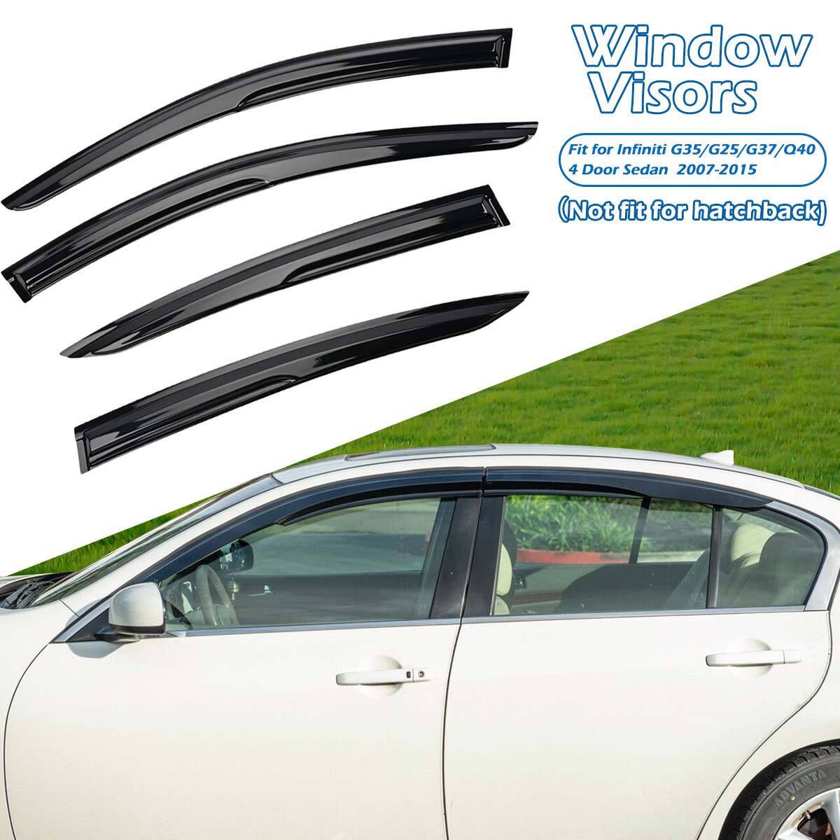 FOR INFINITI G35 G25 G37 Q40 07-15 4 Door SEDAN WINDOW VISOR RAIN GUARD ...