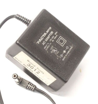 Facta 3012 AC DC Power Supply Adapter Charger Output 6V 300mA | eBay