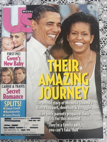 US WEEKLY MAGAZINE ISSUE 718 NOVEMBER 17, 2008 - BARACK & MICHELLE ...