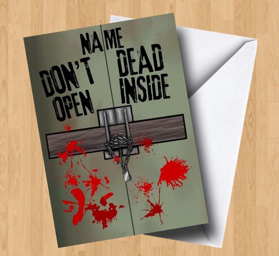 Walking Dead Theme Birthday Invitations