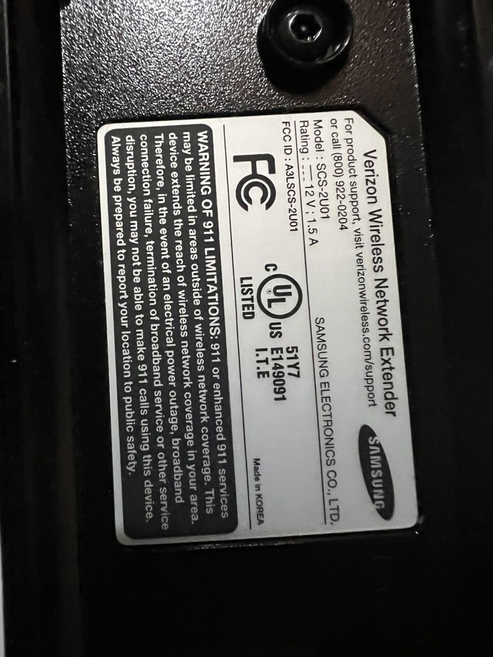 Samsung SCS-2U01 Network Extender 3G Signal Booster for Verizon ...