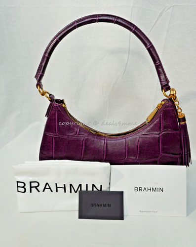 NWT Brahmin Small Bekka Small Shoulder Bag in Fig Jam Lysander | eBay