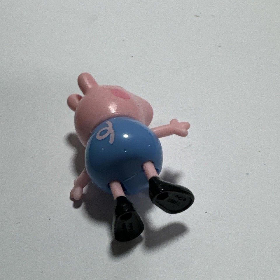 PEPPA PIG FIGURE - Brother GEORGE Pig in BLUE solid PVC figure 2" | eBay