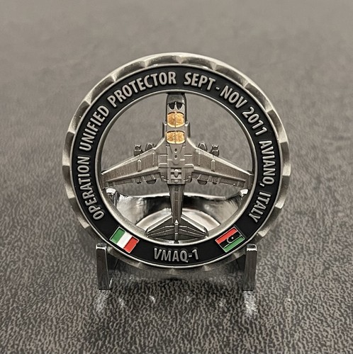 CHALLENGE COIN: VMAQ-1 Marine Unified Protector OEF Bagram Afghanistan ...