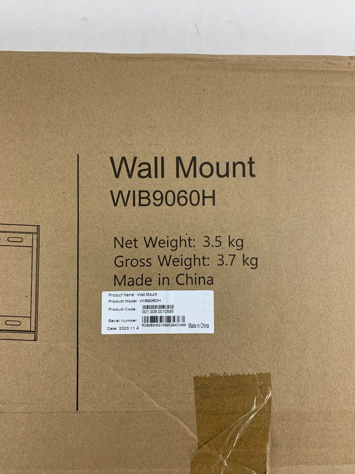 TV Mount WIB9060H Cleartouch Television Monitor Universal 38" X 10" Box ...