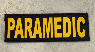 Medic Tab Removable Paramedic Emblem Tag Yellow/Black Patch | eBay