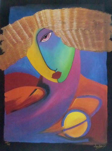 Lunzen Thai SYRNAI Hand signed Serigraph Women Lun Zen COA Malaysian ...