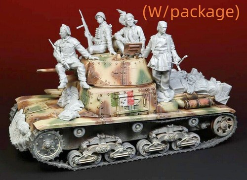 1/35 resin figure model Italian tank crew of 4 W/package unassembled ...