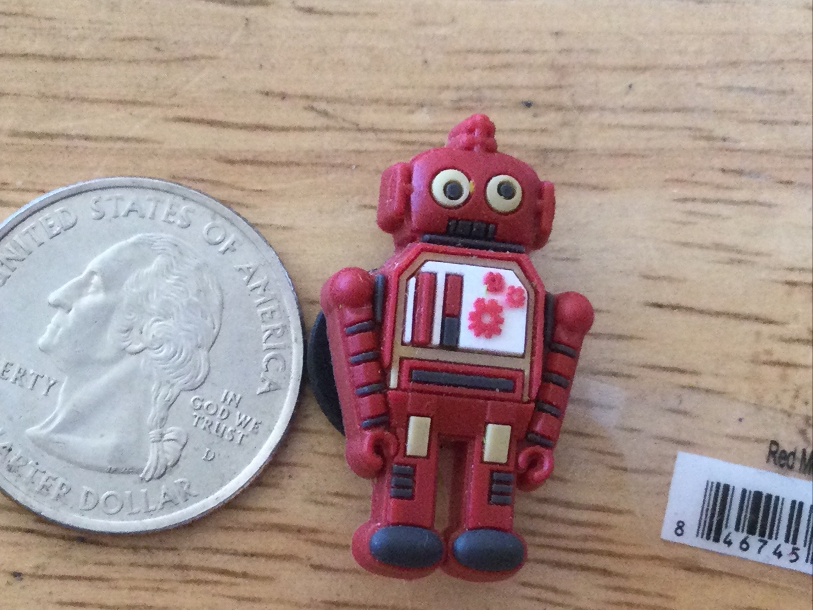 Red Metal Robot - 2010 Authentic Jibbitz Crocs Shoe Charm | eBay