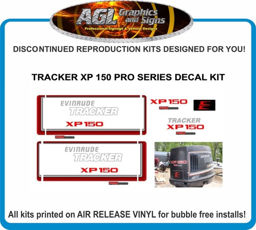 EVINRUDE TRACKER XP 150 PRO SERIES DECAL SET reproductions XP150 | eBay