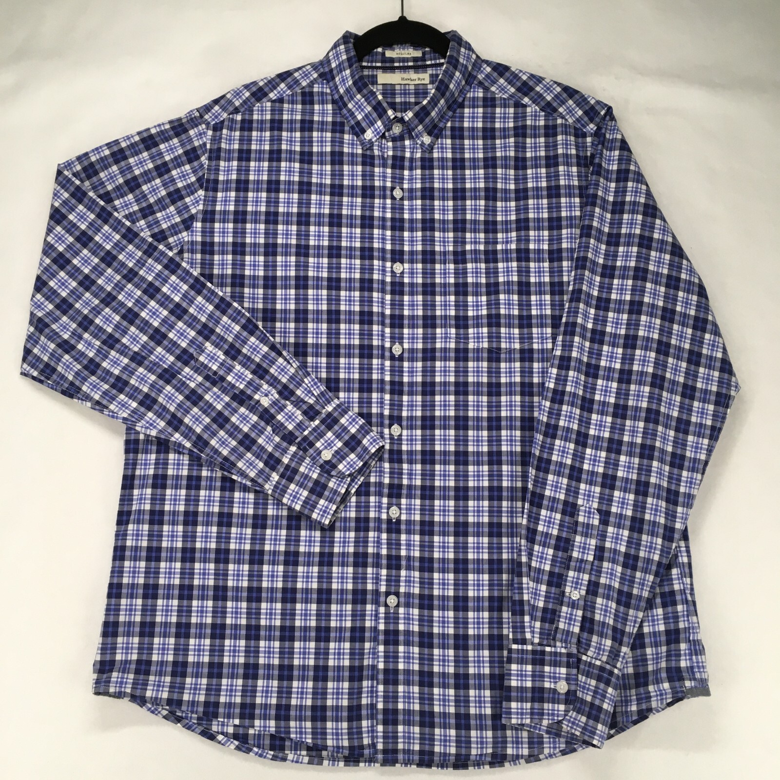 HAWKER RYE REGULAR FIT Men's Shirt Size Large Plaid B… - Gem
