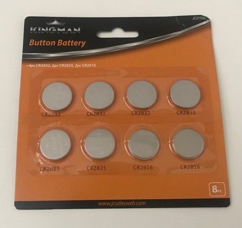 8pc Button Batteries Assorted Button Cell Lithium 3V Batteries | eBay