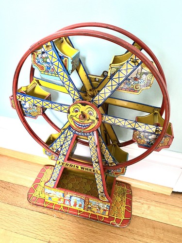 Vintage Rare #172 J.Chein Tin Litho Hercules Ferris Wheel Wind-Up Toy ...