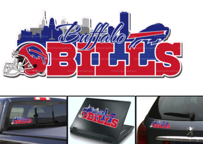 Buffalo Bills Sticker Decal Skyline Car Truck Window Wall Laptop Phone ...