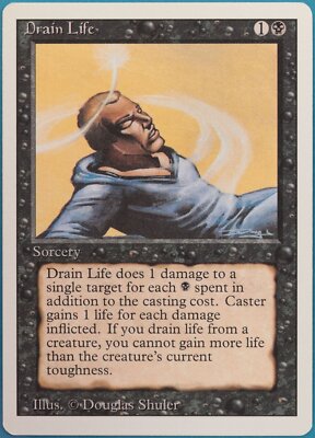 Drain Life Revised MINT Black Common MAGIC GATHERING CARD (ID# 342822 ...