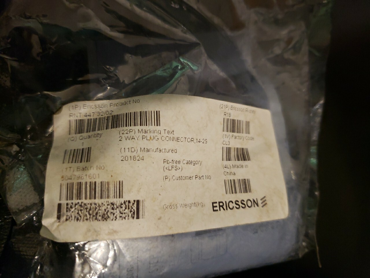 Ericsson RNT 447 32/02 2 Way Plug Connector for sale online | eBay