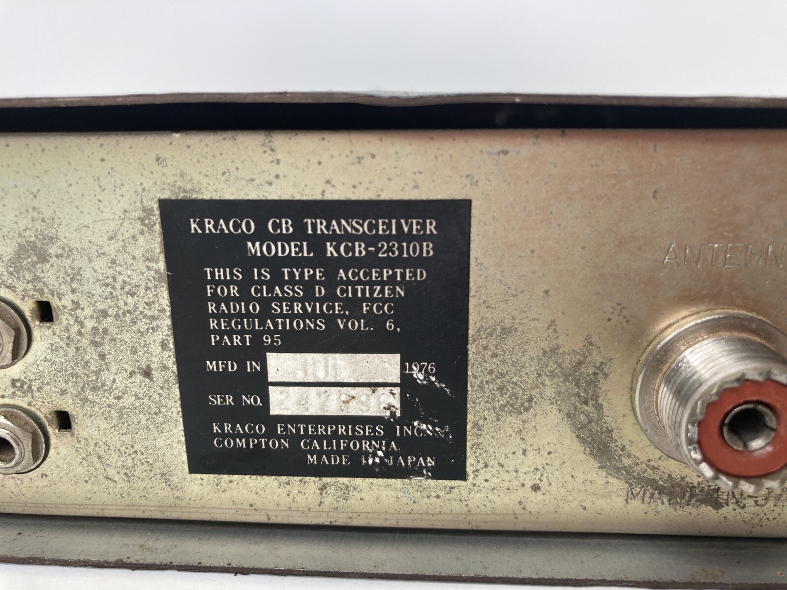 Vintage Kraco KCB-2310B CB Radio Made In Japan 23 Channel | eBay