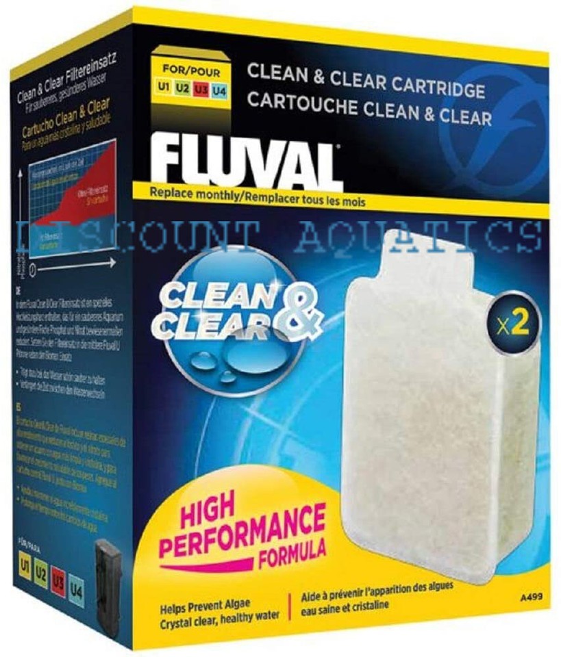Fluval Filter Media U1 U2 U3 U4 Foam Poly Carbon Biomax Clearmax Clean ...