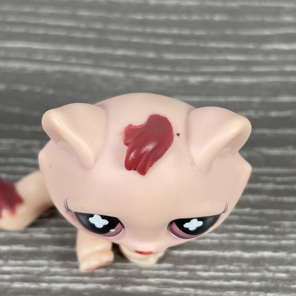 Littlest Pet Shop Monopoly Kitten Toy | Tan / Mauve Cat | Official ...