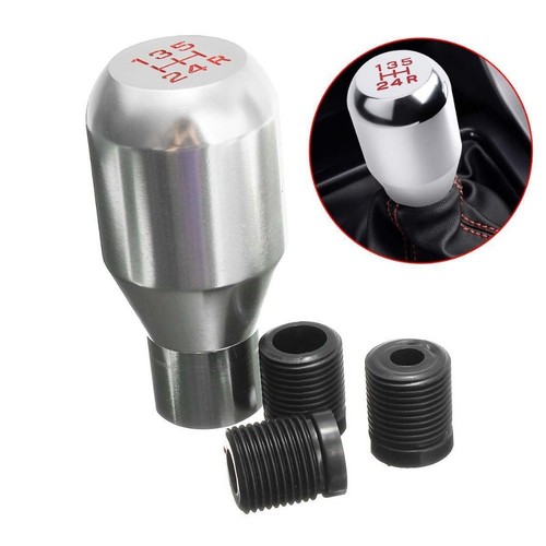 5 Speed Manual Gear Shift Knob Metal Handle with Chrome Finish for Cars ...