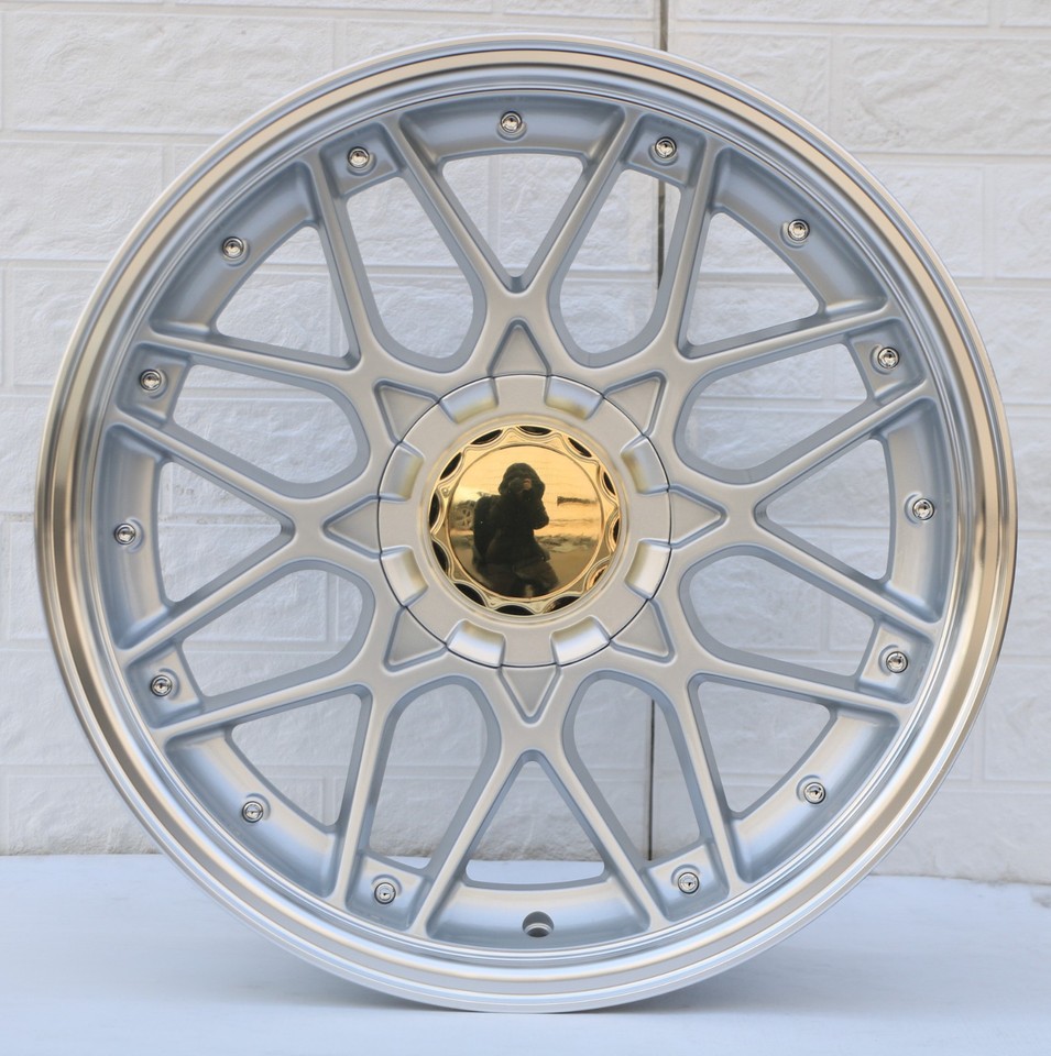 18" SILVER Wheels Rims for BBS STYLE RS BMW TESLA MODEL S X HONDA 5x113 ...