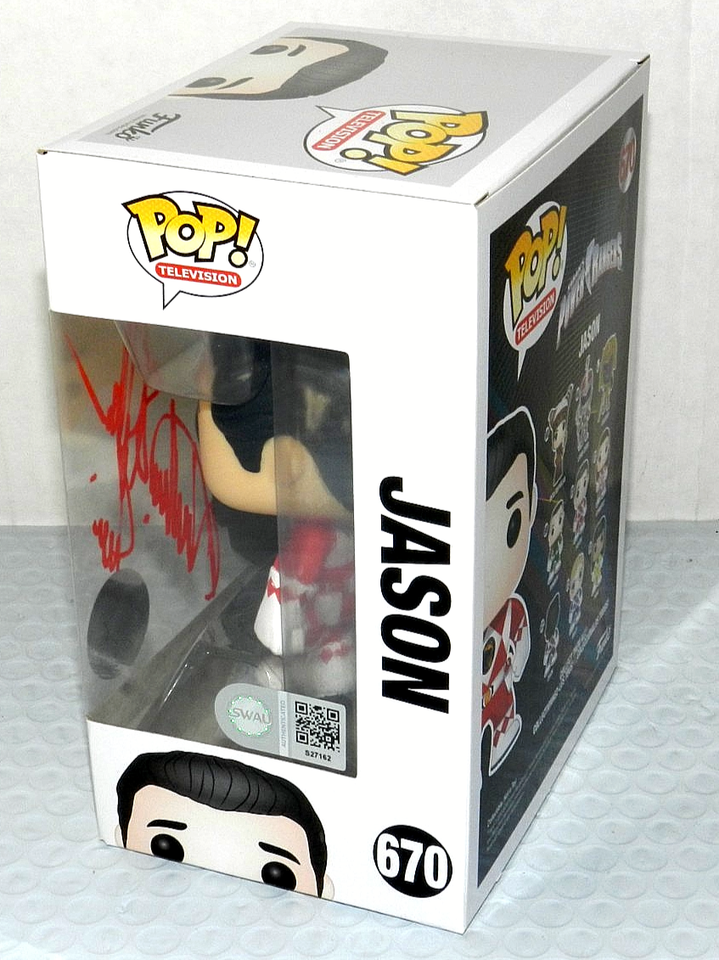 FUNKO POP RED RANGER POWER RANGERS SIGNED By AUSTIN ST JOHN SWAU CASED ...