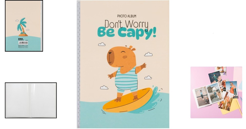 Charming Capybara Photo Album | 36 Pockets - A Delightful Gift for ...