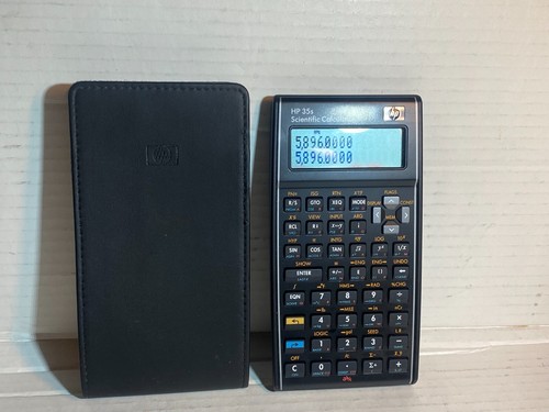 Hewlett Packard HP 35s Scientific Calculator with HP Case & Batteries ...