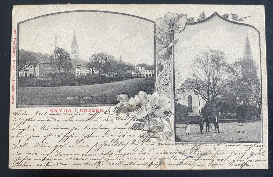 1906 Sayda Germany RPPC Postcard Cover To German Army In Peking china ...