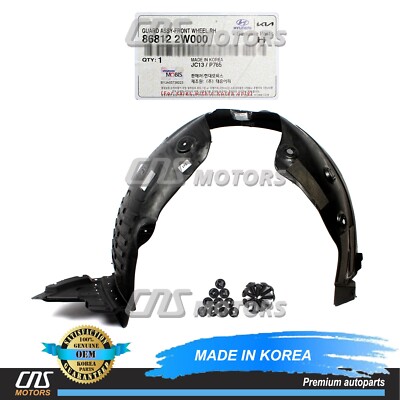 GENUINE Front Fender Liner RIGHT for 2013-2016 Hyundai Santa Fe Sport ...