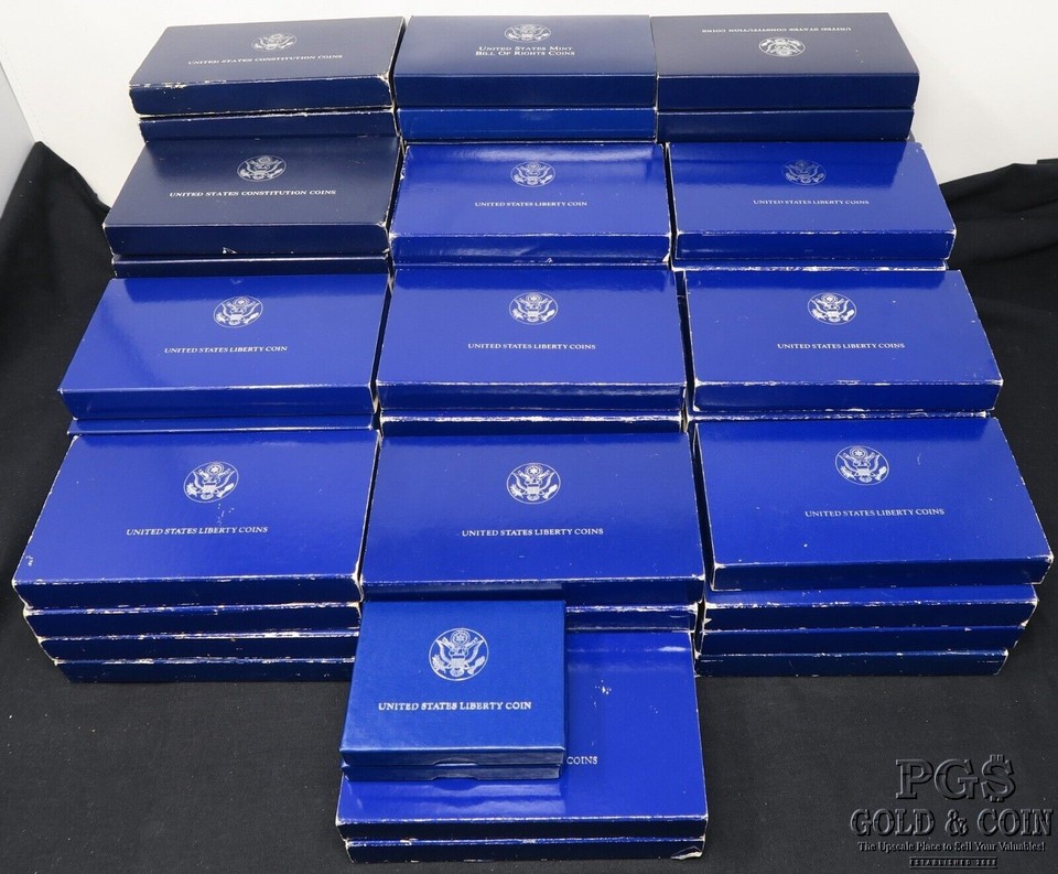 (85) Assorted Empty US Mint Boxes + COA's Mint and Proof 25359 | eBay