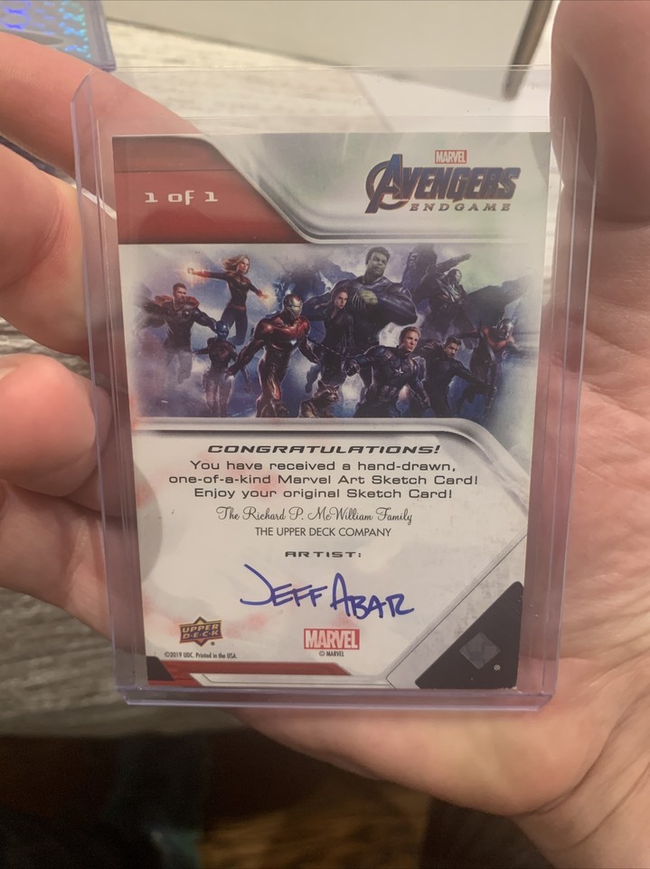 2019 Marvel Avengers Endgame Sketch Card Abar Captain America | eBay