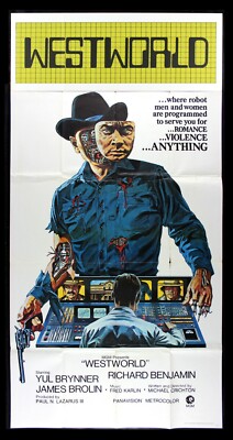 WESTWORLD CineMasterpieces HUGE COWBOY WESTERN ROBOT CYBORG MOVIE ...
