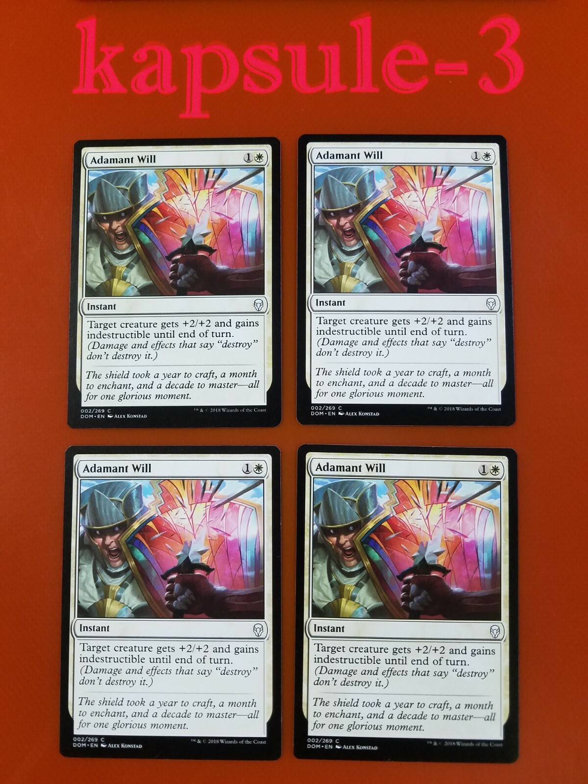 4x Adamant Will (LP-NM) | Dominaria | MTG Magic Cards | eBay