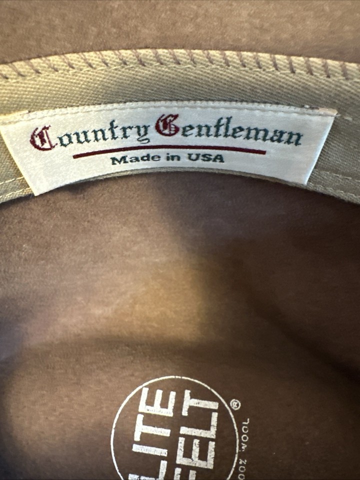 Country Gentleman Felt Wilton Fedora 100% Wool Hat Brown Size XL EUC | eBay