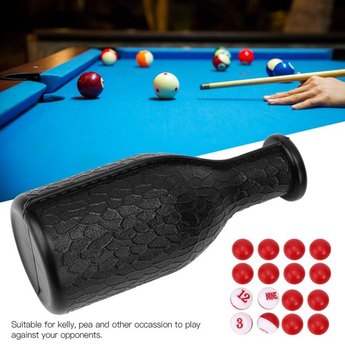 (Black)Billiard Pool Shaker Bottle With 16 Numbered Tally Balls Pool ...