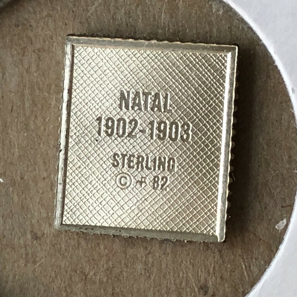 1902-1903 Natal Postage 10 Pounds Proof Sterling Silver Stamp Ingot | eBay