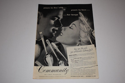 Vintage 1950 Oneida Community Silverplate Print Ad. | eBay