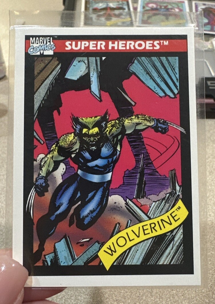 Wolverine Card #23 NM 1990 Impel Marvel Universe Superheroes Series 1 ...