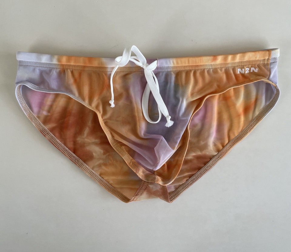 N2N Bodywear Men's AX52 Avalon X Sport Orange Lavender Size L ...
