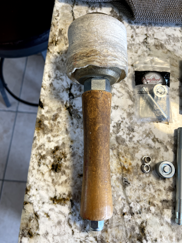 2lb Rawhide Maul.Spike & Grommet setters,Eyelets,Spikes. Screw On ...