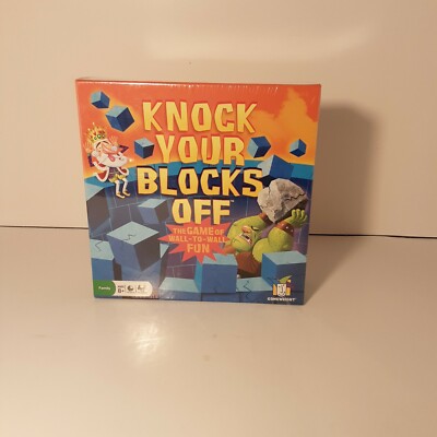 KNOCK YOUR BLOCKS OFF, Sealed, THE GAME OF WALL TO WALL FUN Gamewright ...