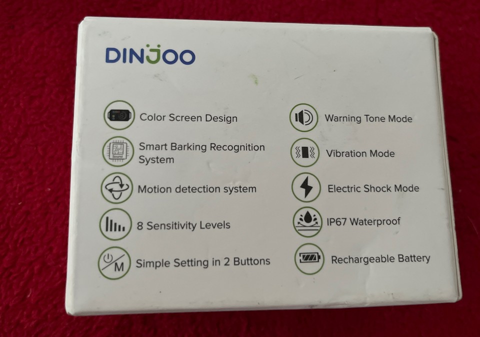 Dog Bark Collar, DINJOO Bark Collar for Large Medium Small Dogs,Smart ...